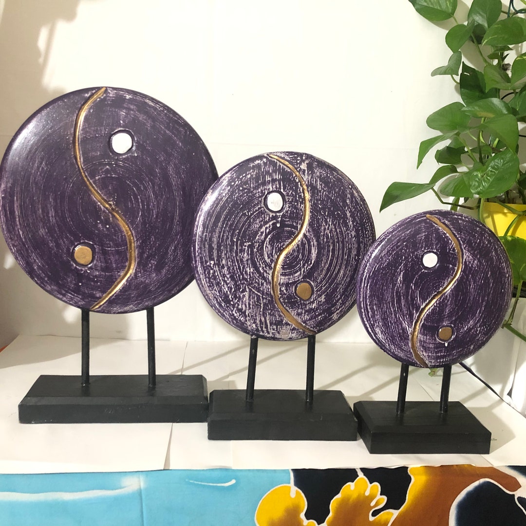 Yin Yang Styled Medallion Stand. Large is 17”, Medium is 14”, Small is ...