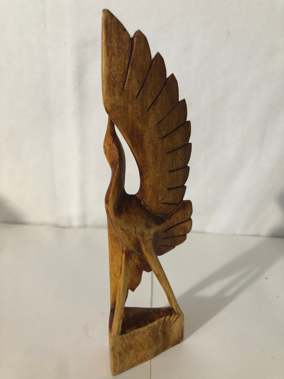 Hummingbird Figurine. Wood. Carved. 8.25” Tall. - Etsy