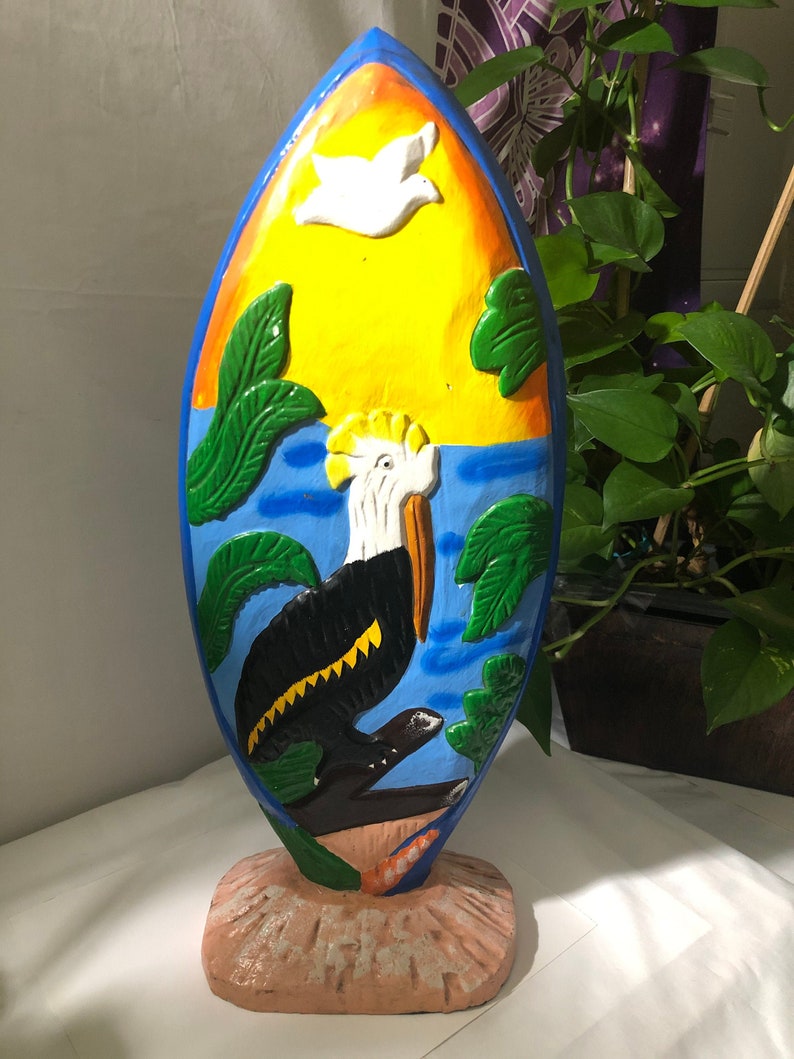 Pelican Surf Board Stand. Lively Sea Scenery. the Pelican - Etsy