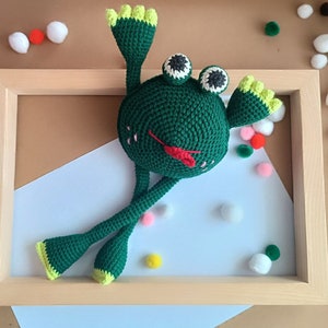 Crochet Pattern Frog Fidget Toy Kids, Stretchable Amigurumi Sensory Toy ...