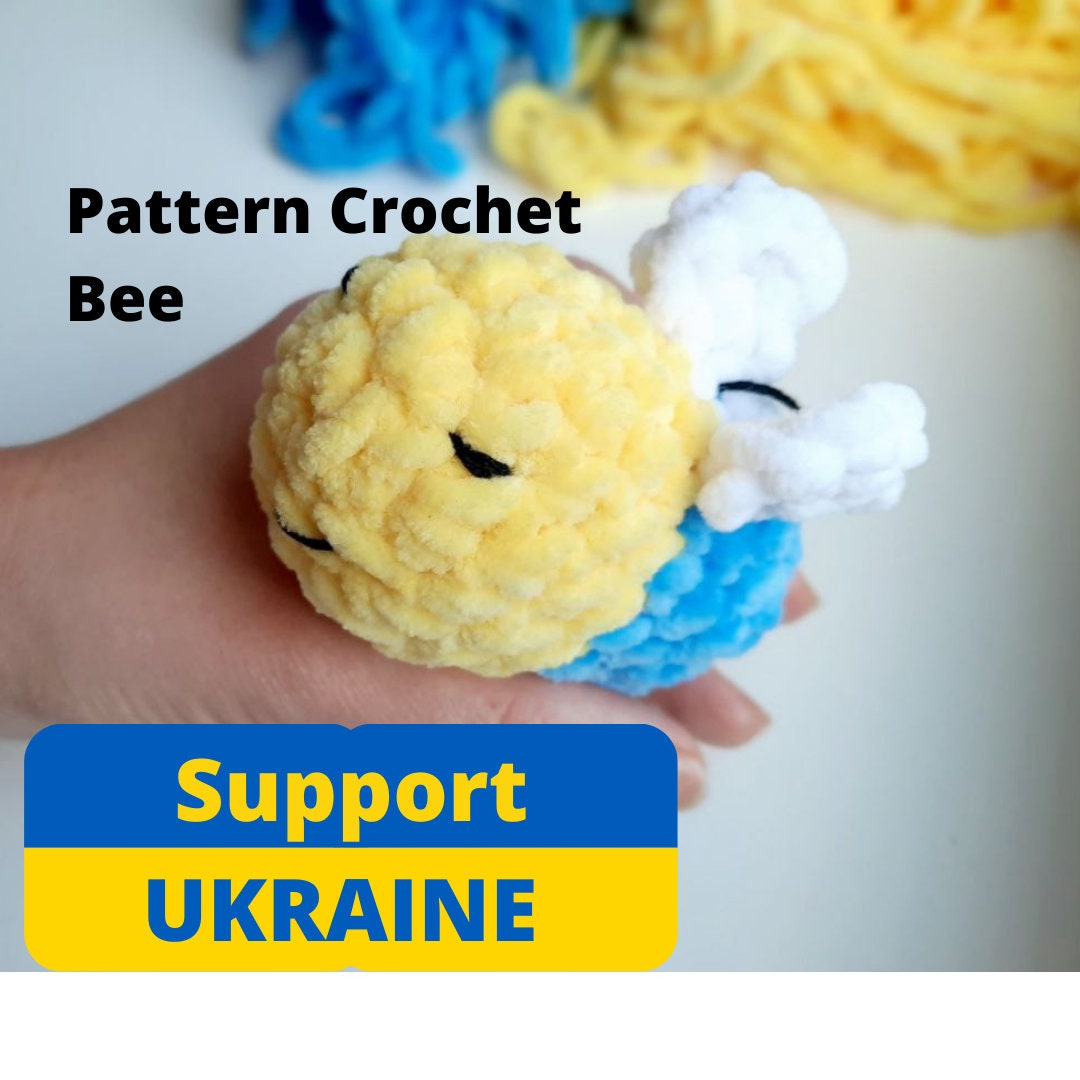 Ukraine Flag Bee Crochet Pattern Stand With Ukraine Small - Etsy UK