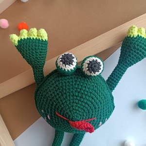 Crochet Pattern Frog Fidget Toy Kids, Stretchable Amigurumi Sensory Toy ...