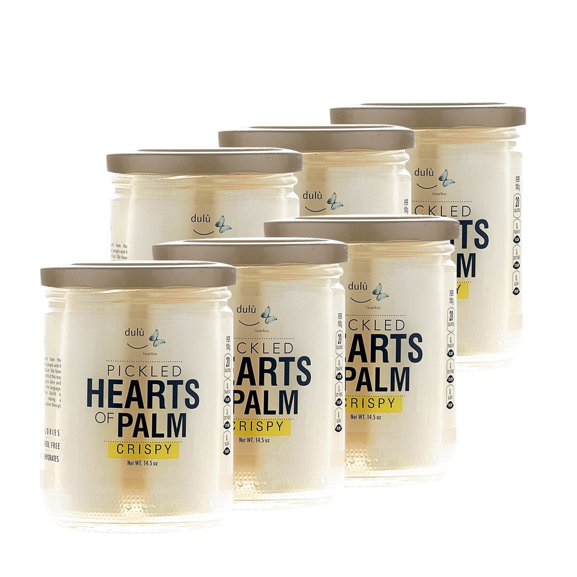 Dulu Pickled Hearts of Palm(6 Jars X 14.5 Oz Each) Made in Costa Rica ...