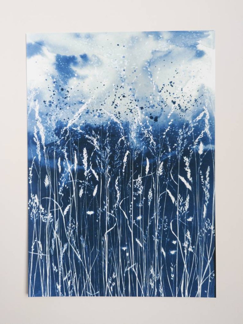 Limited Edition Reproduction Giclee Cyanotype Print of 'memories of ...