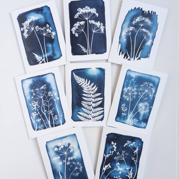 Cyanotype Cards - Etsy UK