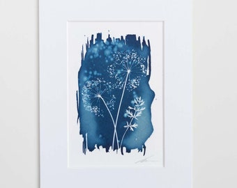 A4 Unmounted Original Botanical Art Cyanotype Print - Etsy
