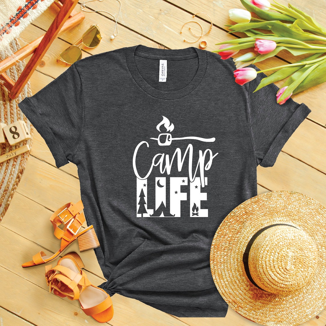 Camp Life Shirt, Happy Camper Shirt, Camping Shirt, Camp Life T Shirt ...