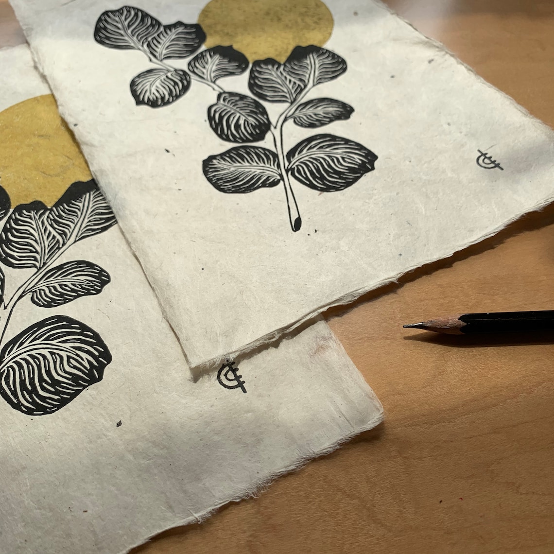 Botanical 1 on Lama Li Lakota Paper natural - Etsy