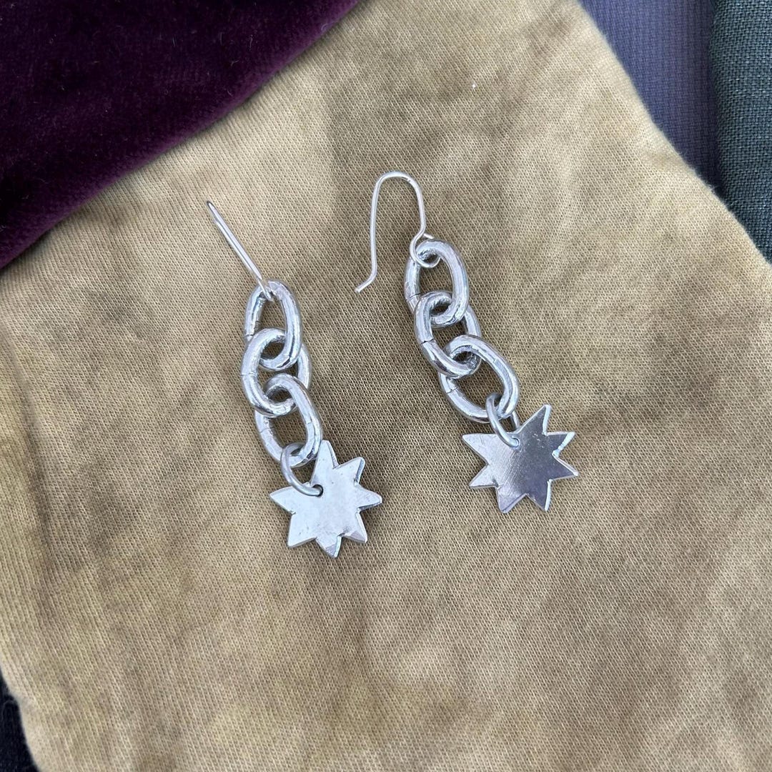 Star Flail Earrings - Etsy