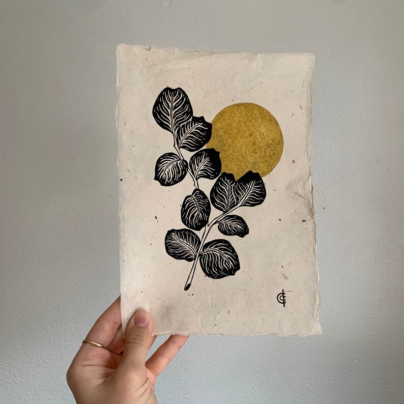 Botanical 1 — on Lama Li Lakota Paper (natural) - Etsy