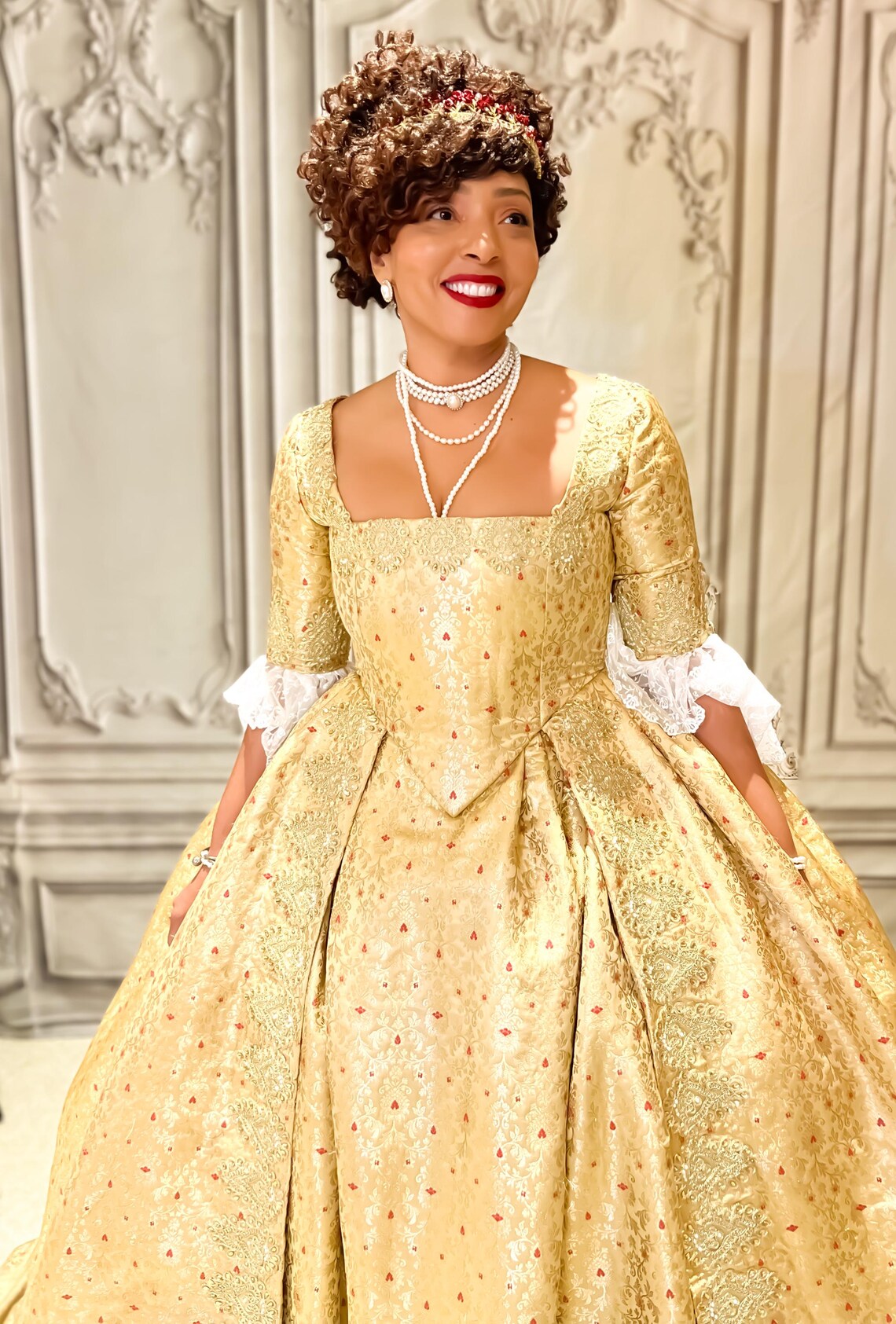 Gold 18th Century Inspired Historical Gown - Custom-made by the English ...