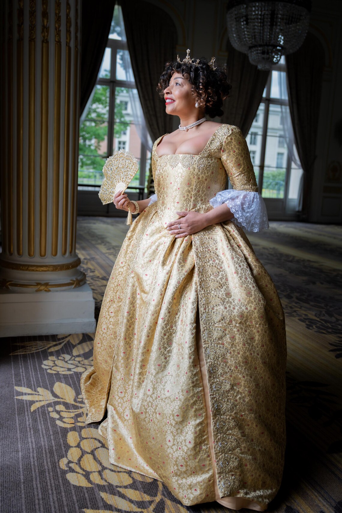 Gold 18th Century Inspired Historical Gown - Custom-made by the English ...