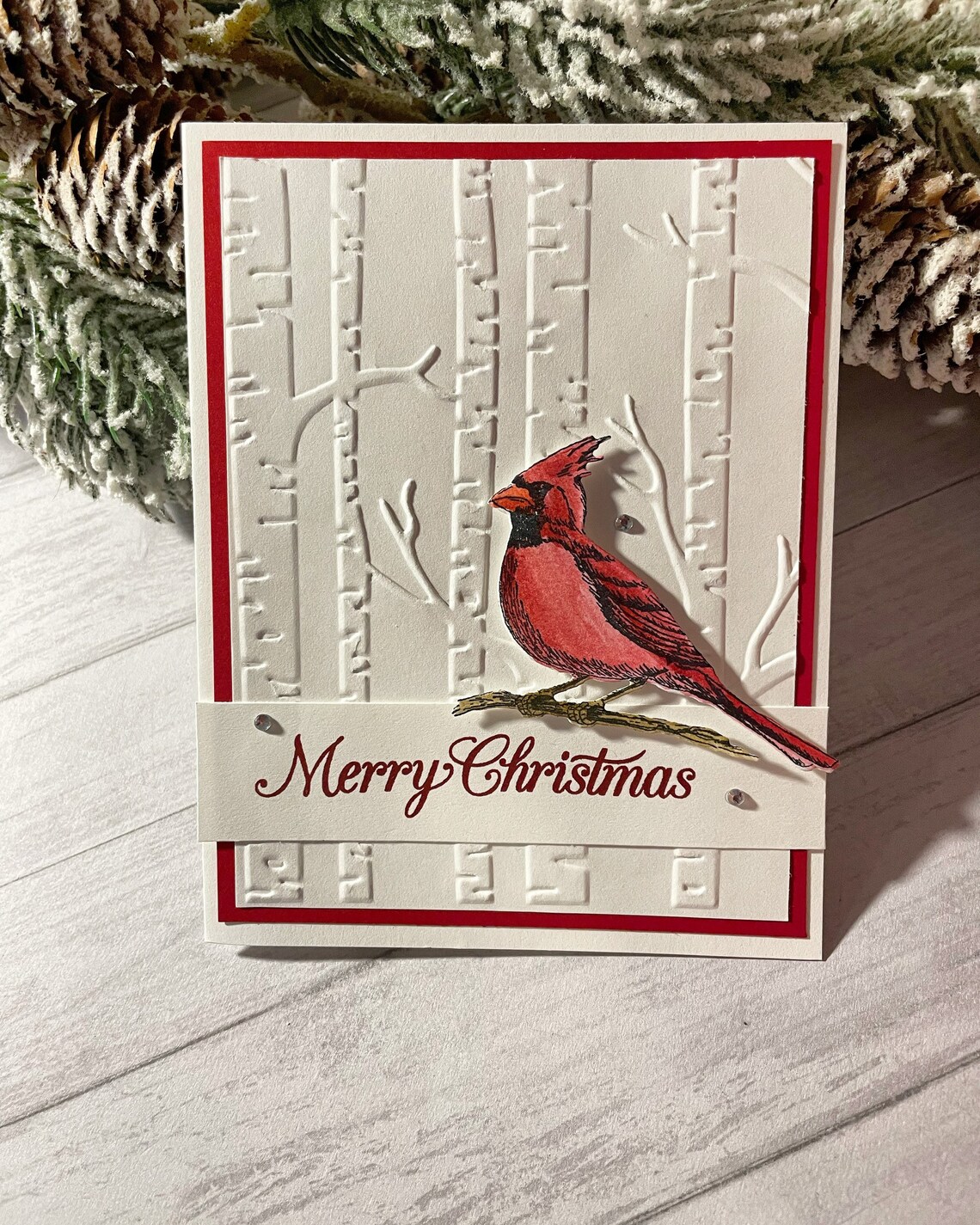 A Set of Two Christmas Cards - A Christmas Cardinal - Etsy