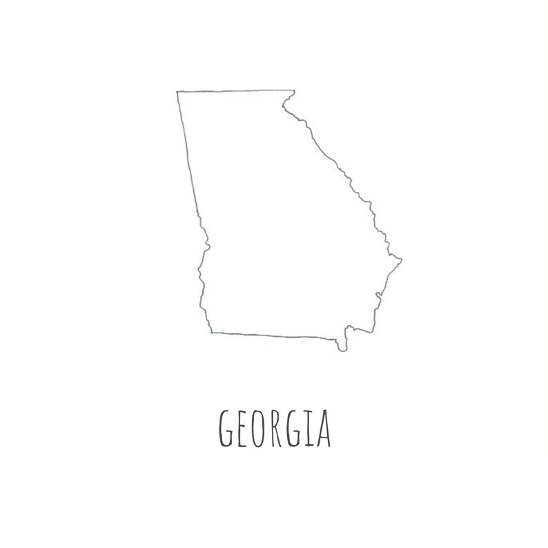 Georgia: Minimalist Line Art - Etsy