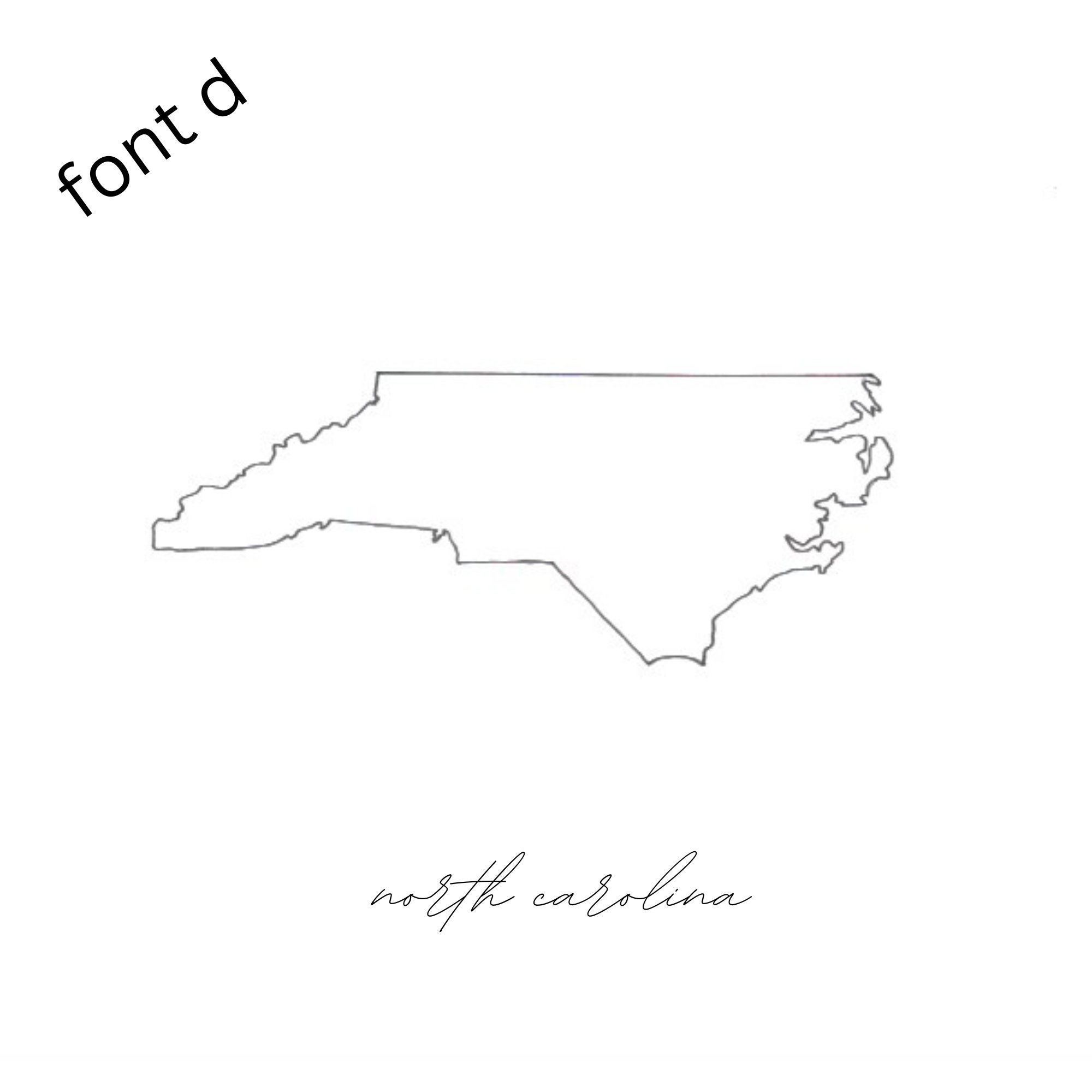 North Carolina: Minimalist Line Art - Etsy