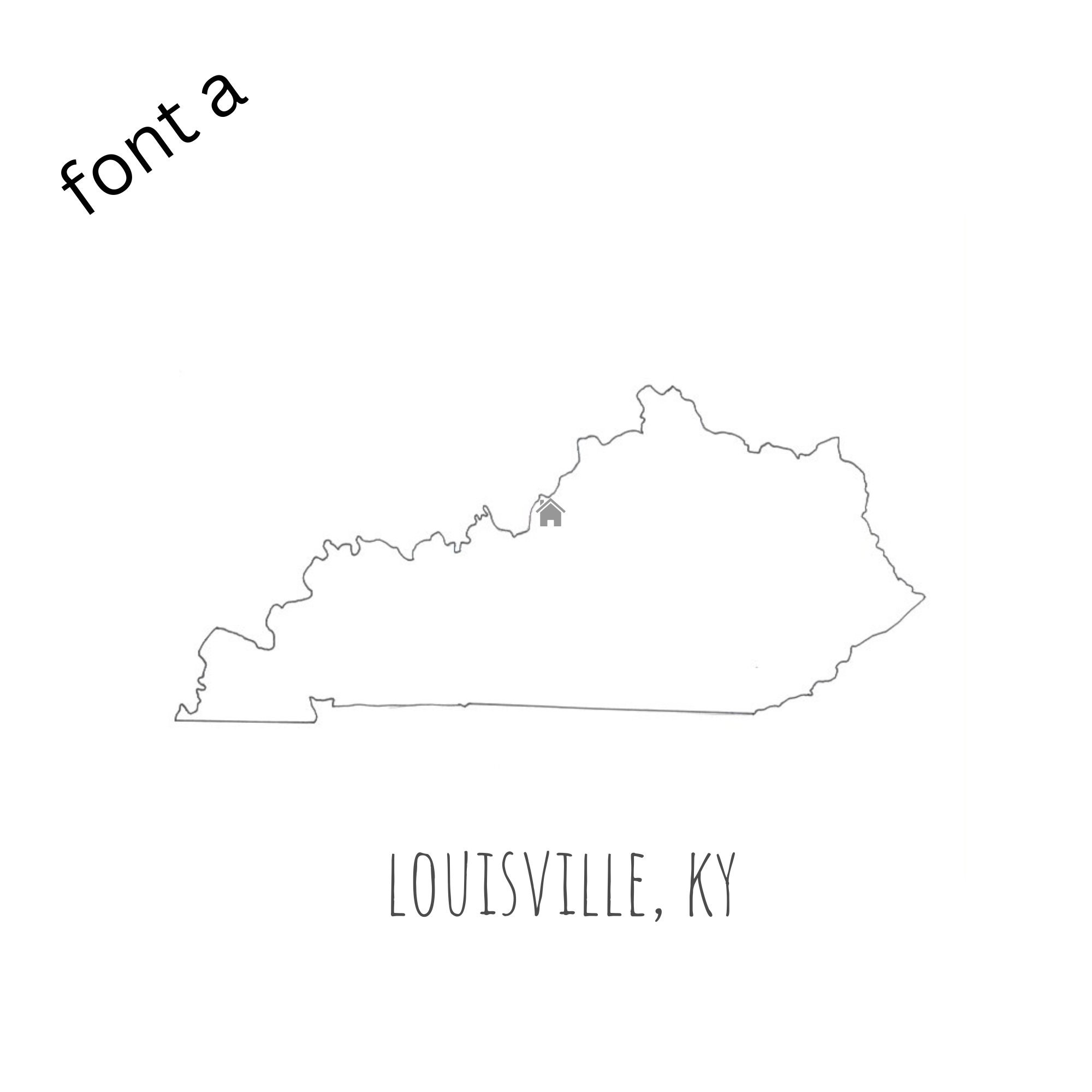 Kentucky: Minimalist Line Art - Etsy