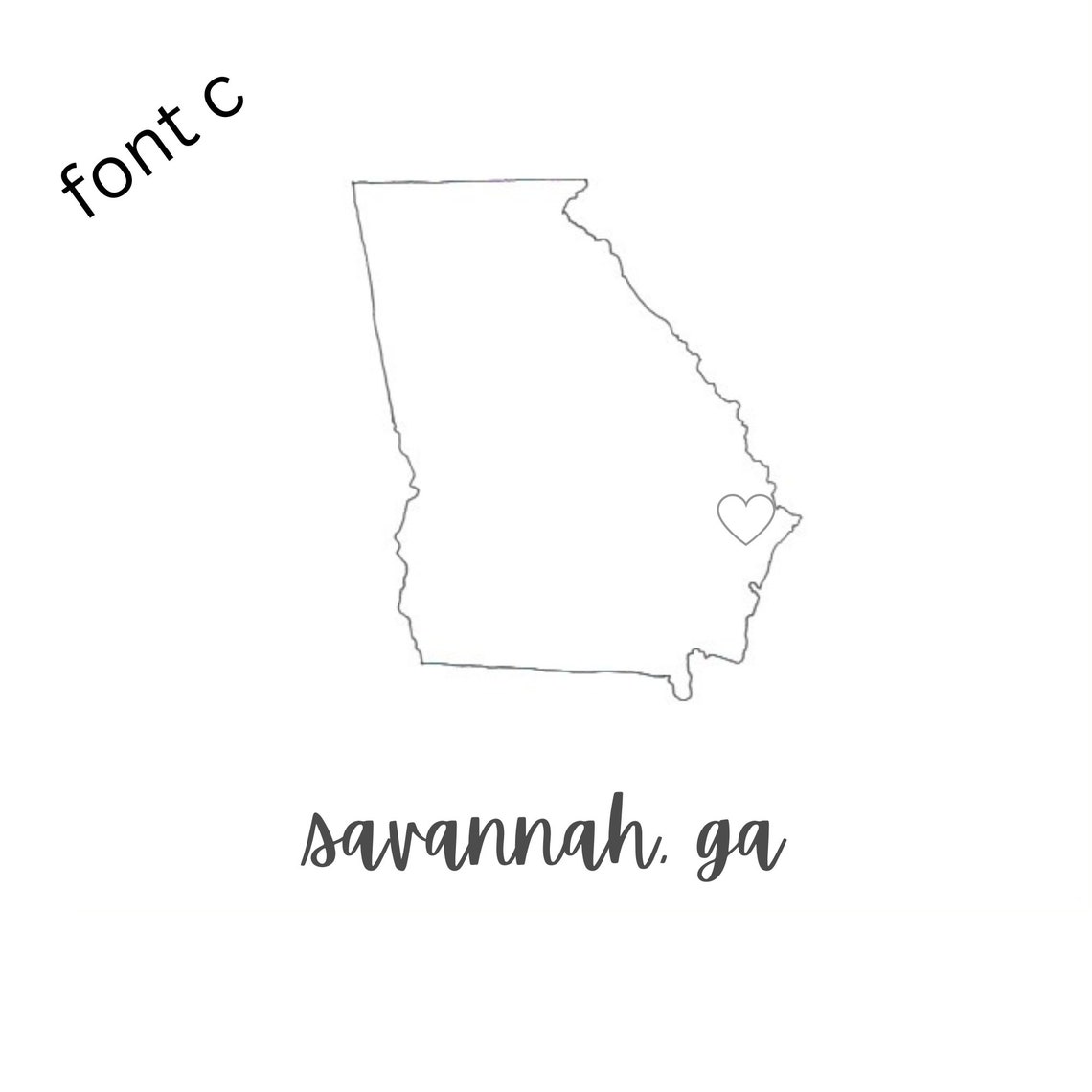 Georgia: Minimalist Line Art - Etsy