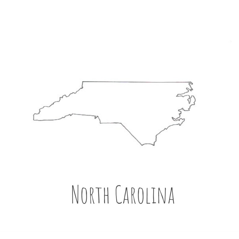 North Carolina: Minimalist Line Art - Etsy