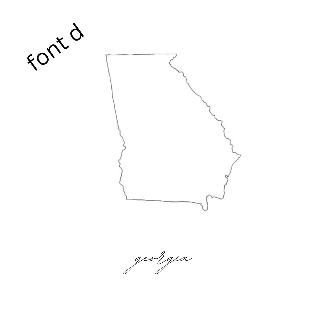 Georgia: Minimalist Line Art - Etsy