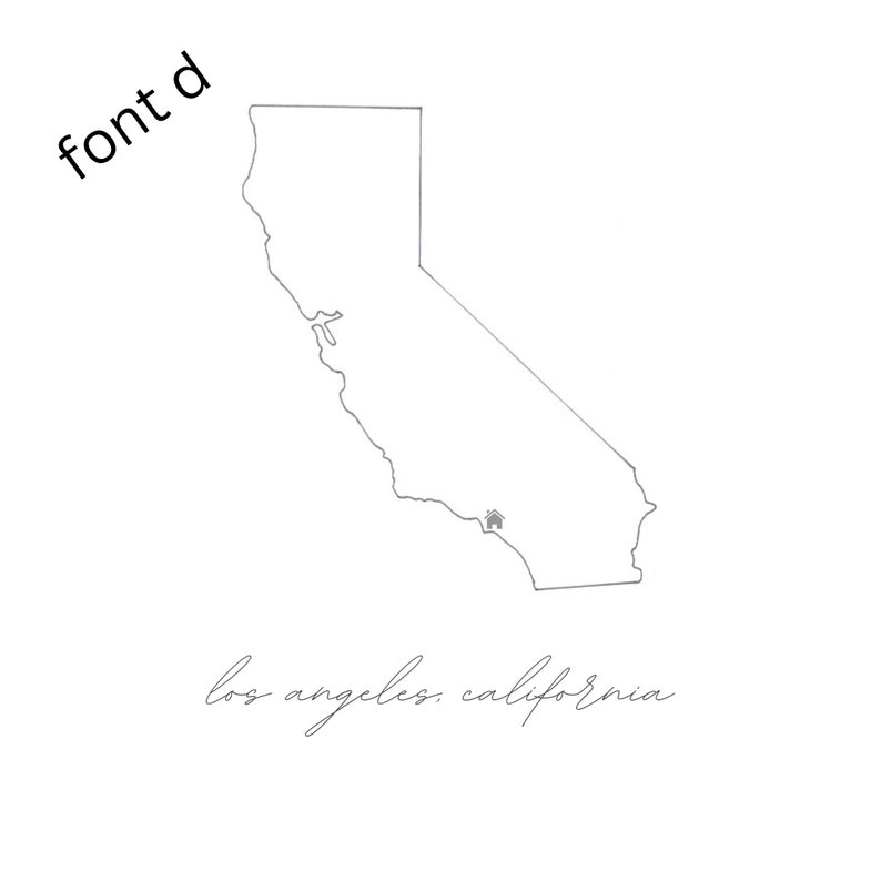 California: Minimalist Line Art - Etsy