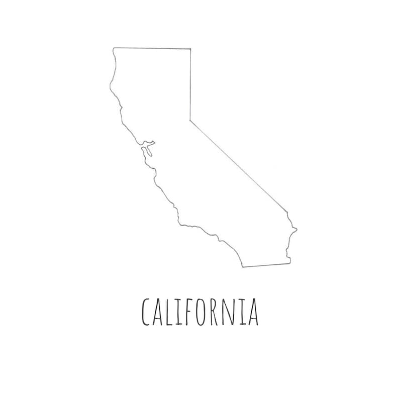 California: Minimalist Line Art - Etsy