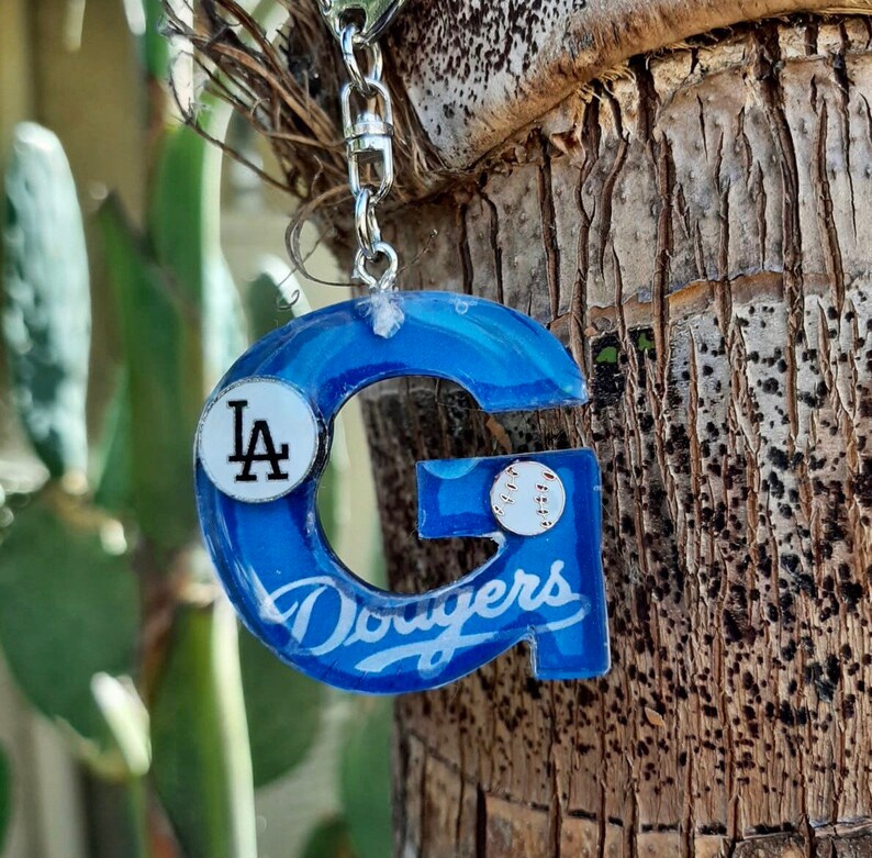Los Angeles Dodgers Initial Keychain Dodgers Keychain | Etsy