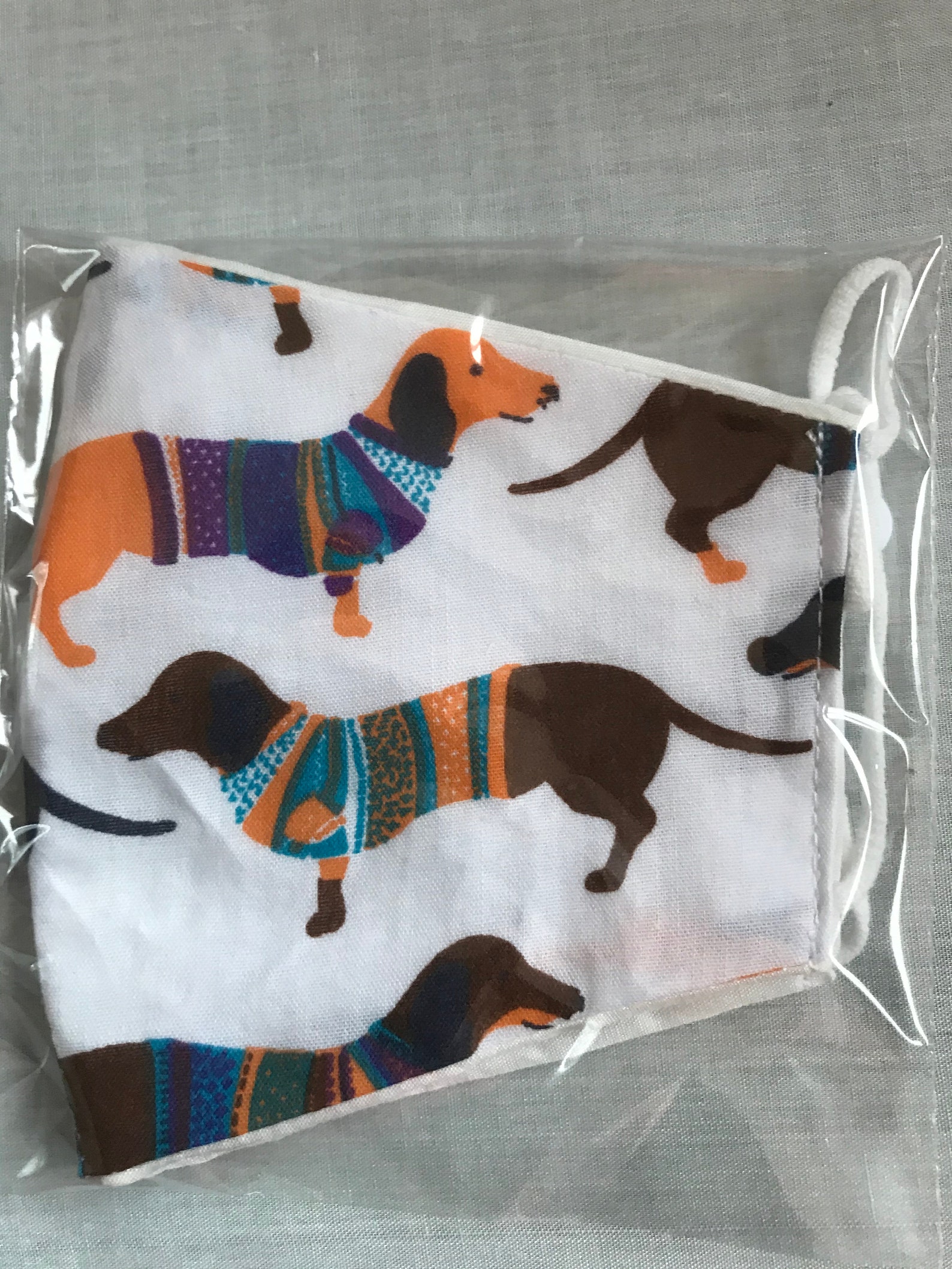 Dachshund Sausage Dog Cotton Face Masks 4 Colours | Etsy UK