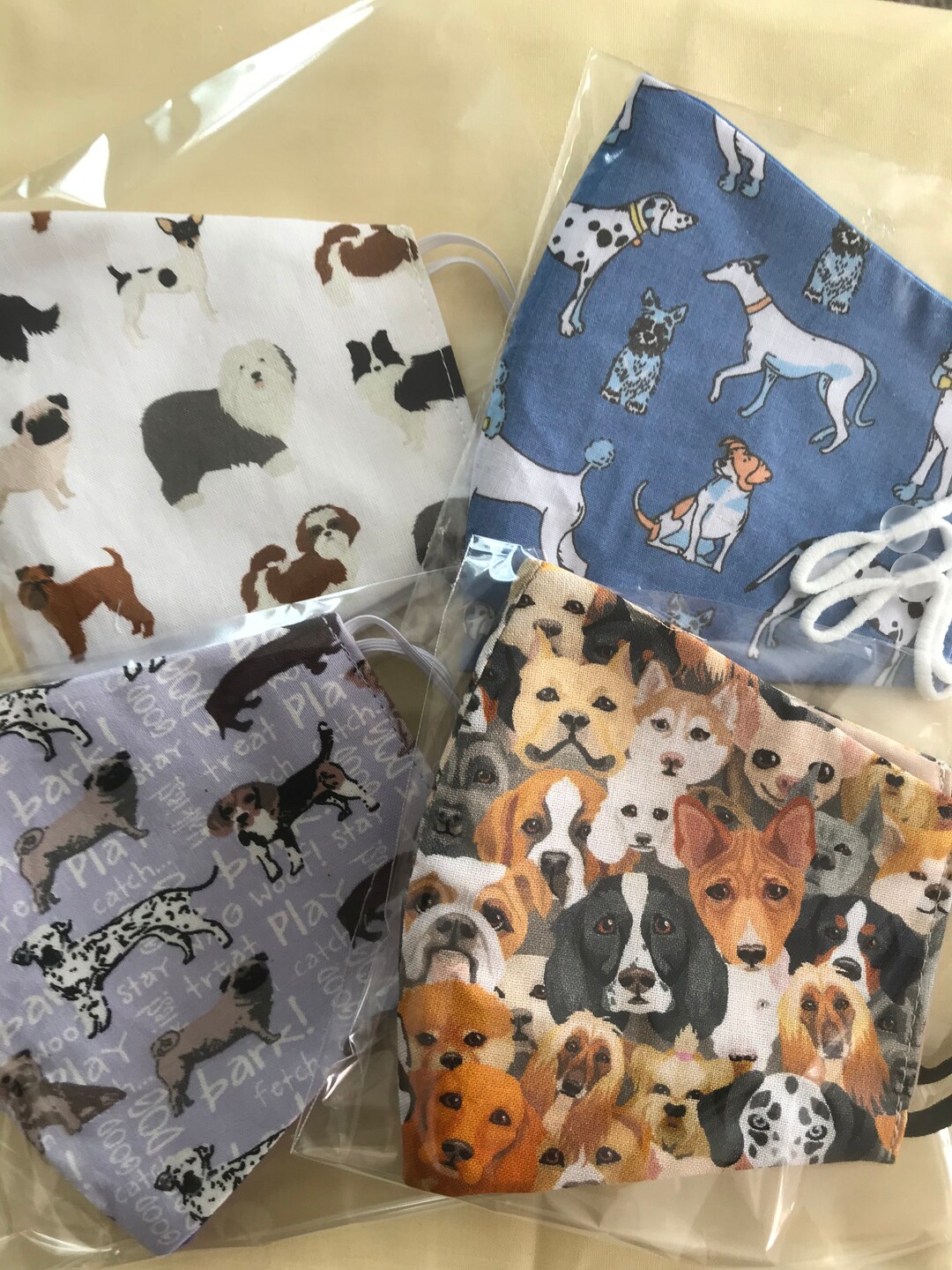 Assorted Dog Breeds Face Masks..4 Great Designs. 100% Cotton - Etsy