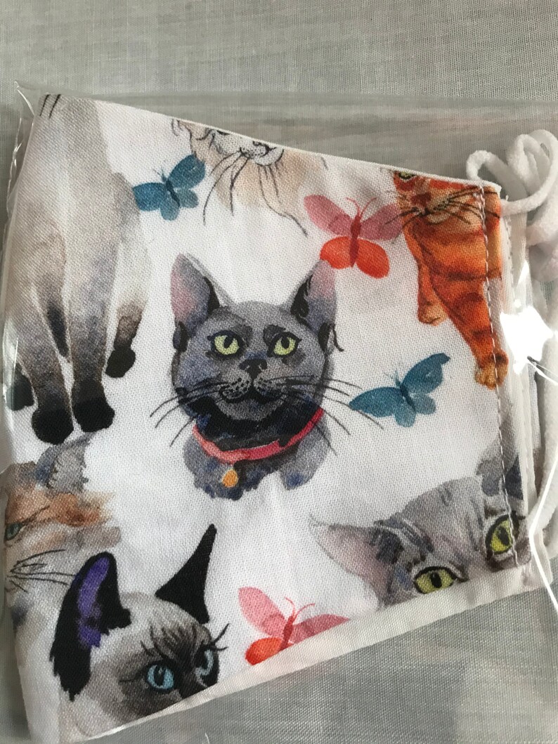 Ginger Cat, Siamese Cat, Black Cat, Smiley Cat Face Masks - Etsy