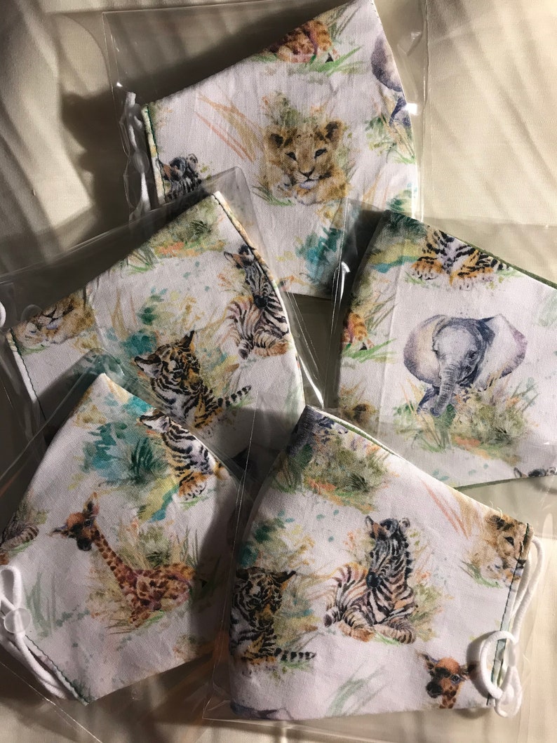 African Safari Animals Face Mask...5 to Choose From - Etsy