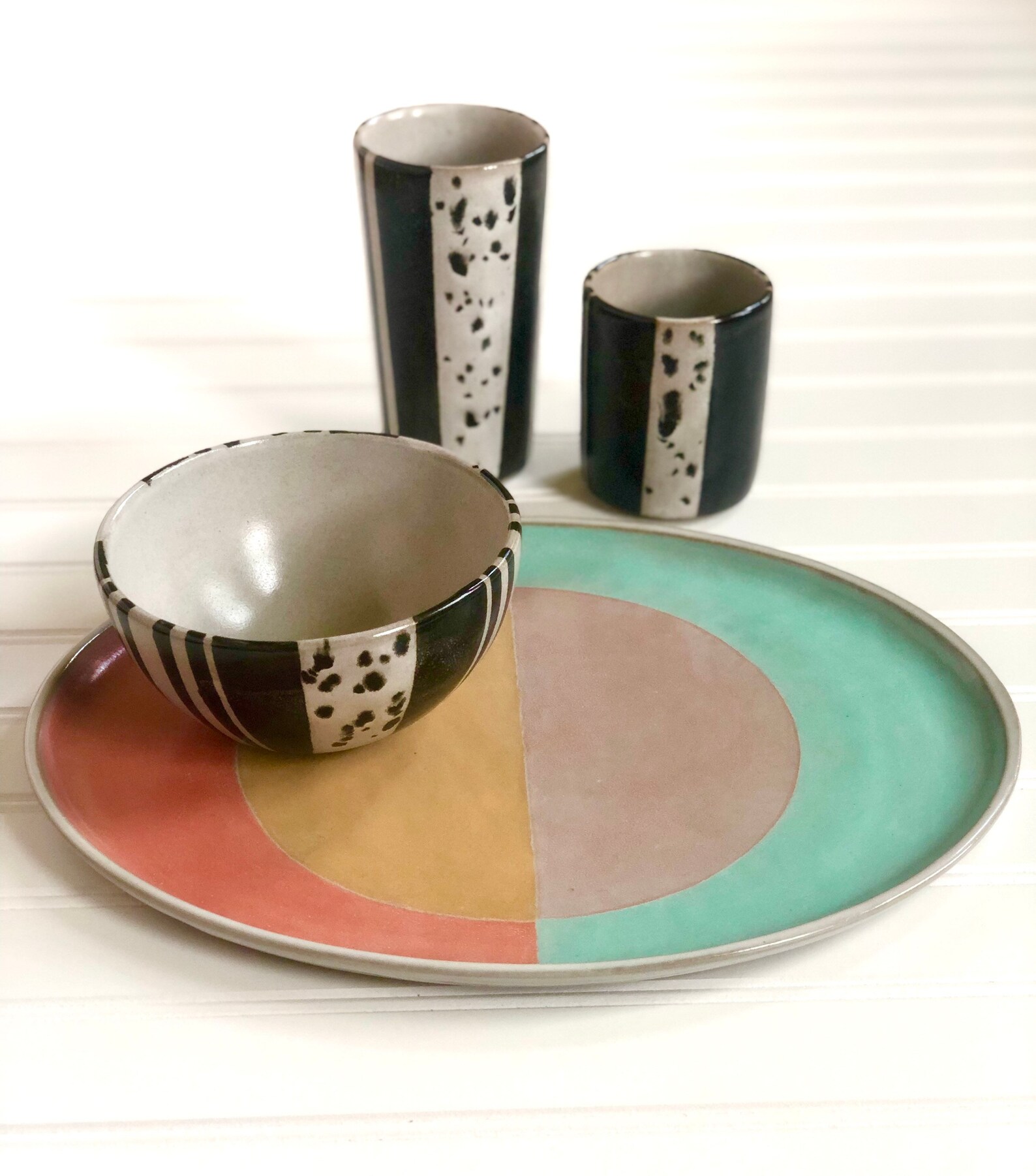 Handmade - Ceramic Oval Sunrise Tray - Etsy