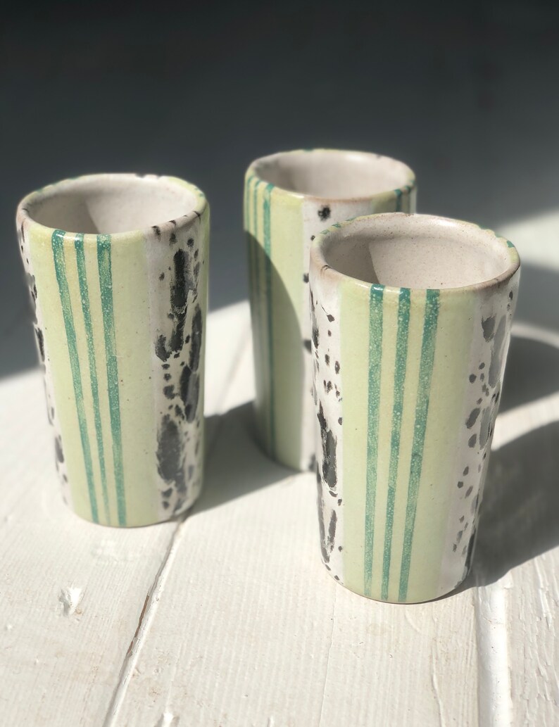 Tall Ceramic Cup- Hard Candy- Green - Etsy