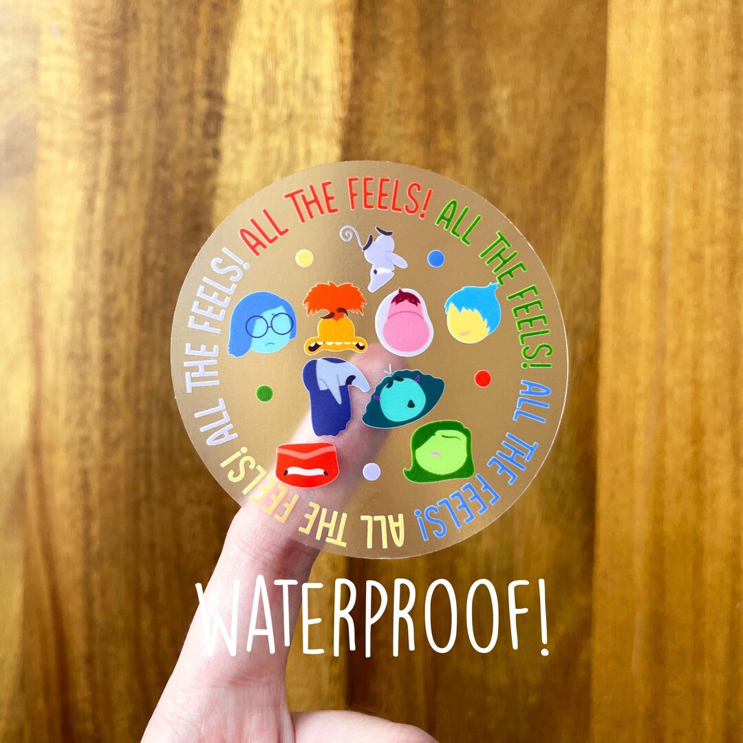 Inside Out 2 WATERPROOF CLEAR Sticker - Disney Pixar/emotions/joy ...