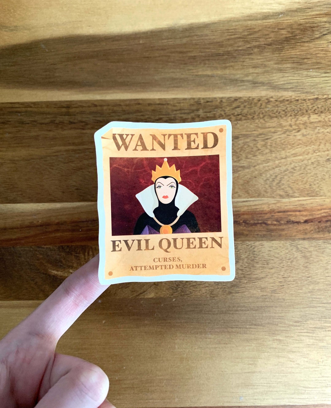 Disney Villain Wanted Evil Queen 3x2.5in Sticker Snow White/magic ...