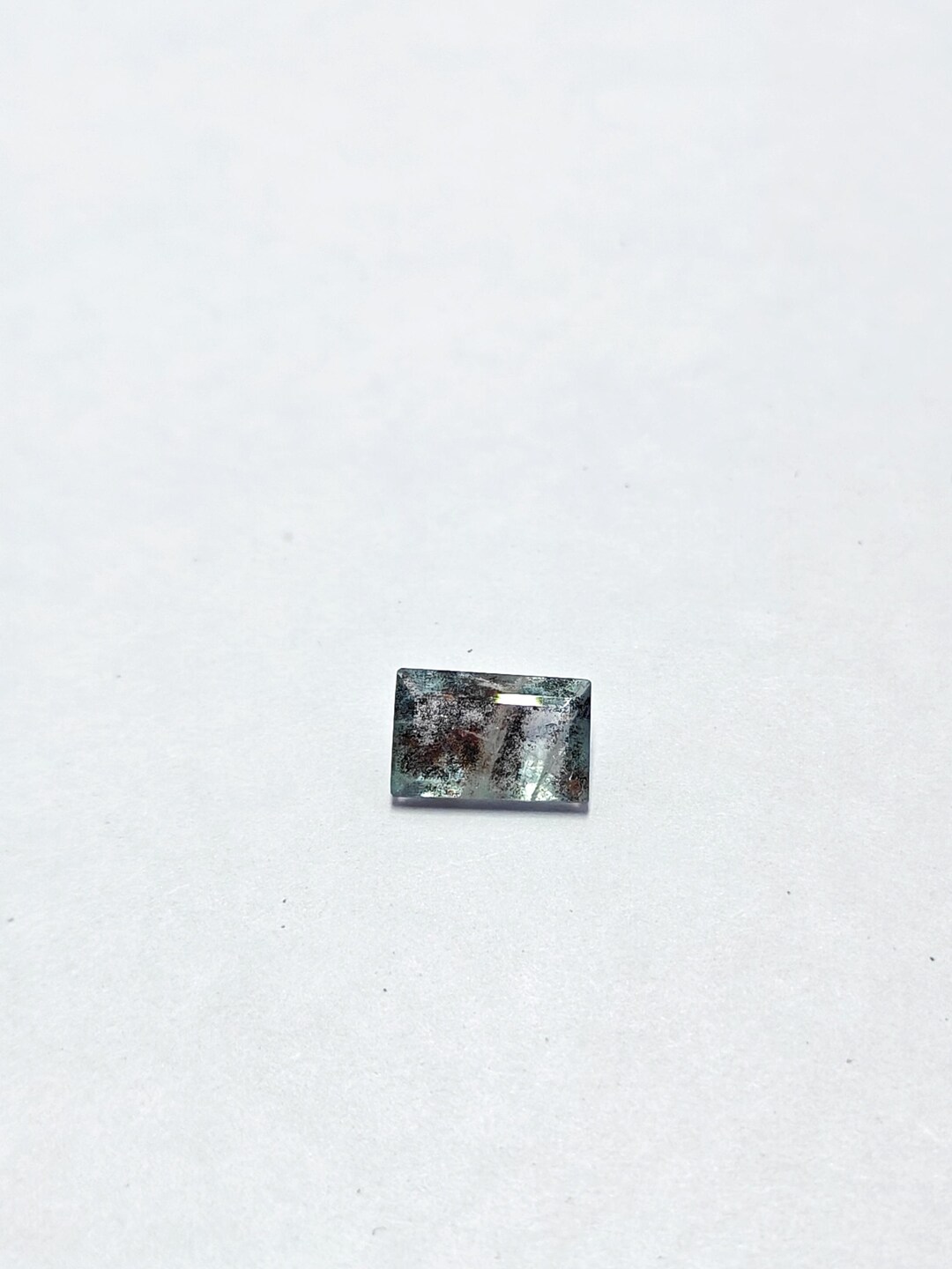 Blood Moss Aquamarine Bloodshoot Stone Faceted Gemstone Baguette Shape ...