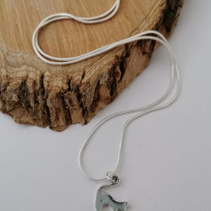 Silver Cat Necklace. Silver Plated Pendant on Silver Plated Snake Chain ...