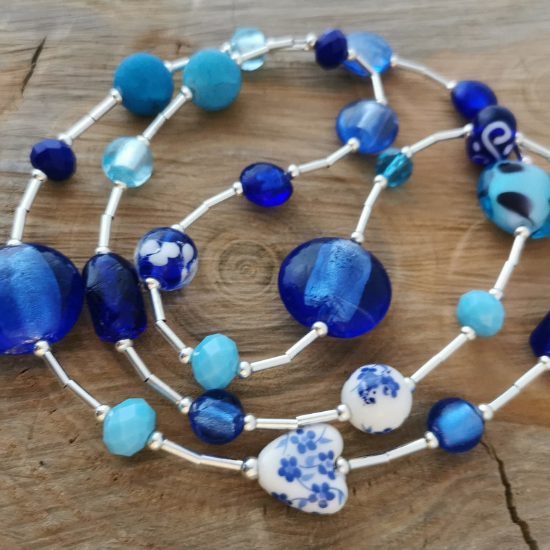 Blue Necklace - Etsy