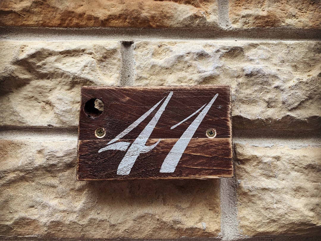 Wooden Door Number Rustic Front Door Cottage Style Door - Etsy