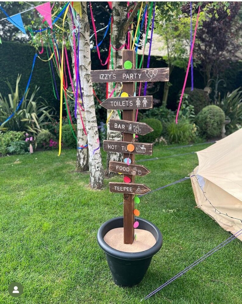 Wedding Signpost Wedding Ceremony Post Party Signpost Event - Etsy