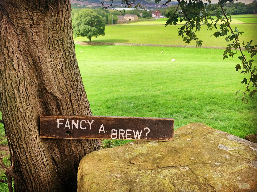 Fancy a Brew Wooden Sign, Kitchen Sign, Rustic Decor, Gift Idea ...