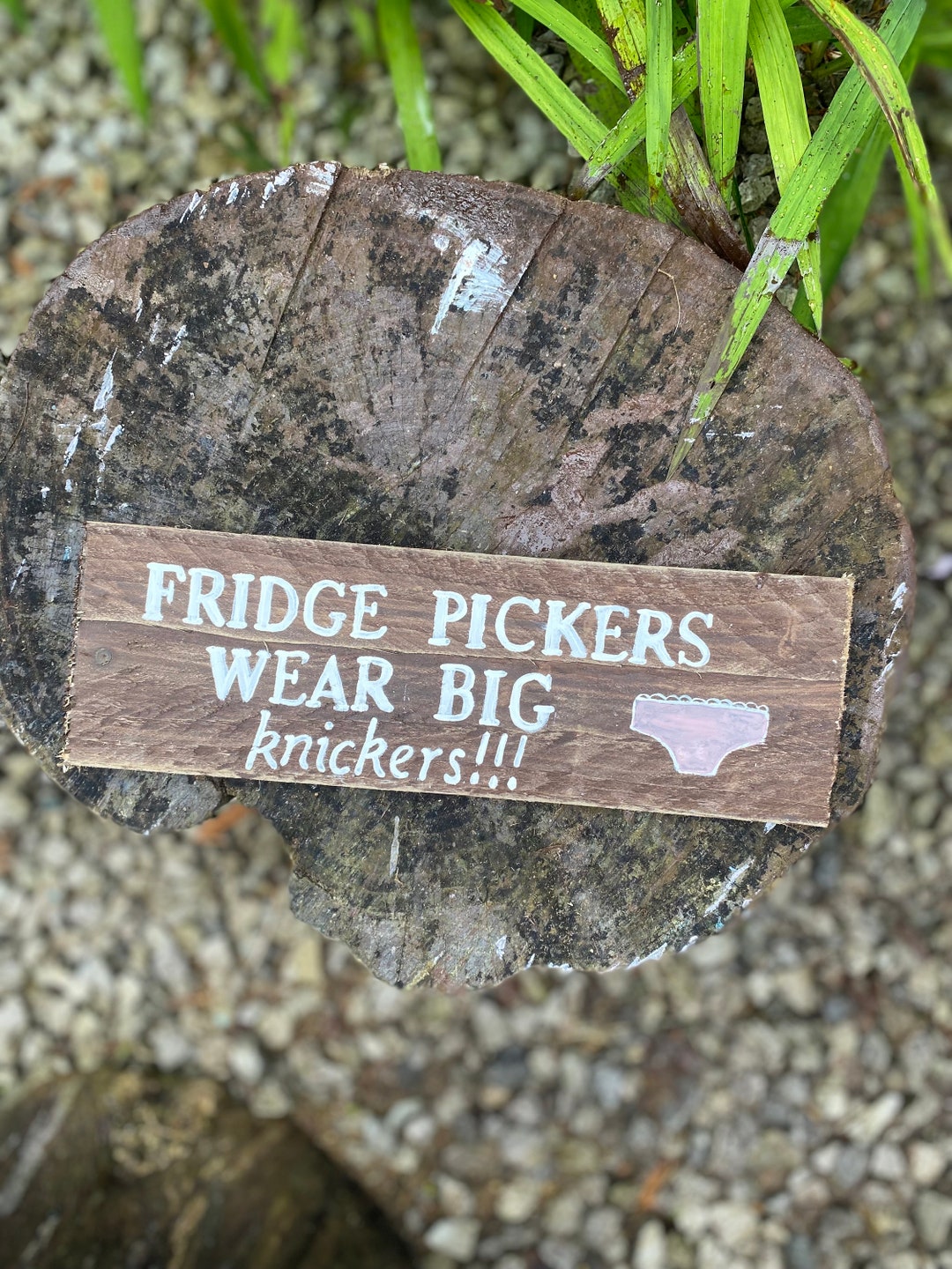 Fridge Pickers Wear Big Knickers Wooden Sign, Funny Sign, Humour ...