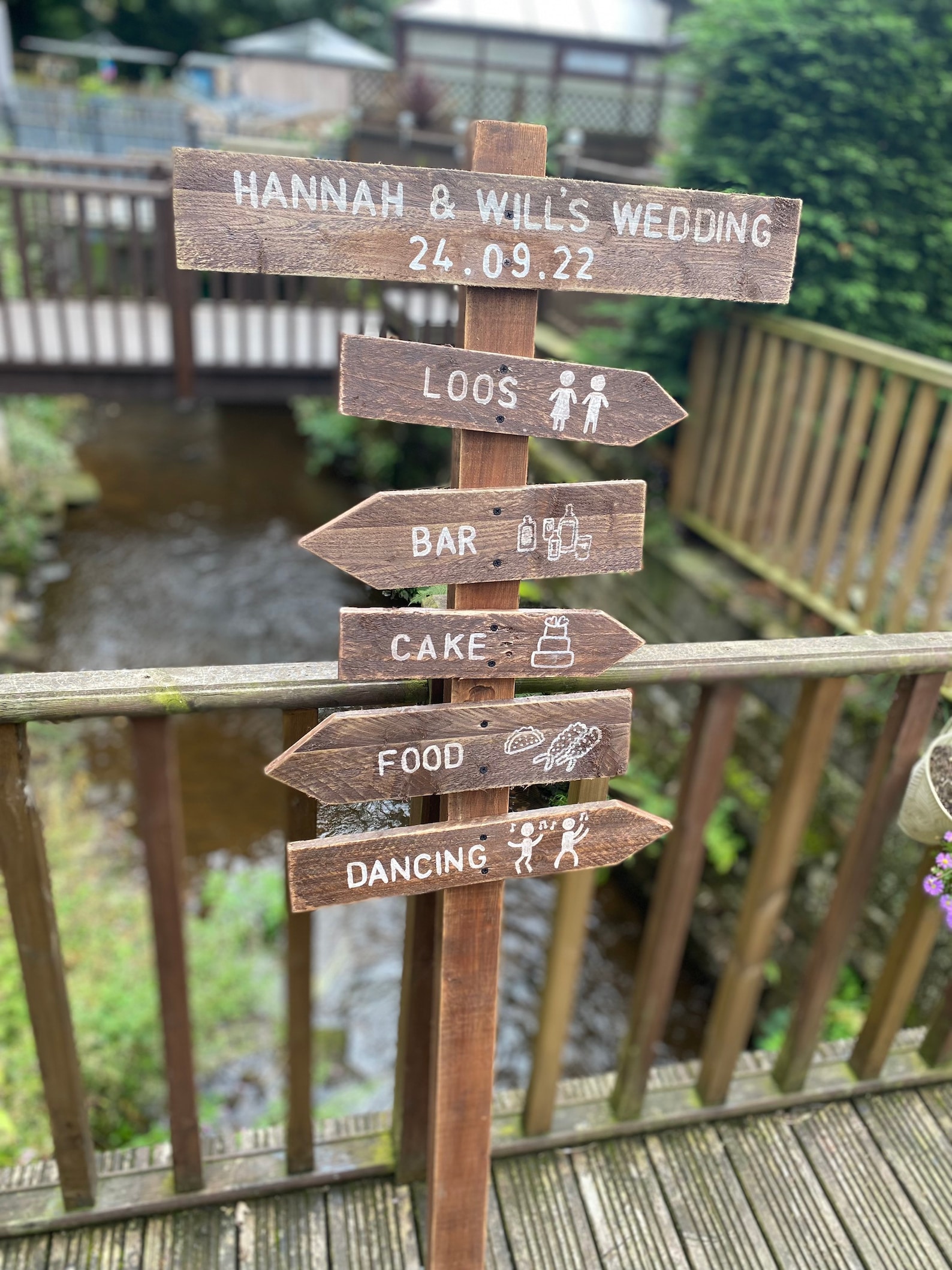Wedding Signpost Wedding Ceremony Post Party Signpost Event - Etsy