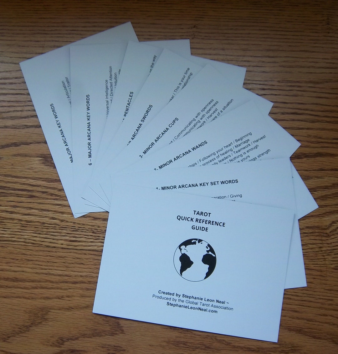 Tarot Quick Reference Guide / Cheat Sheet - Etsy