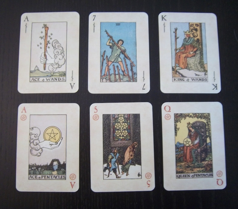 Rider-waite Playing Card Deck / Tarot Deck Mash-up Pamela | Etsy