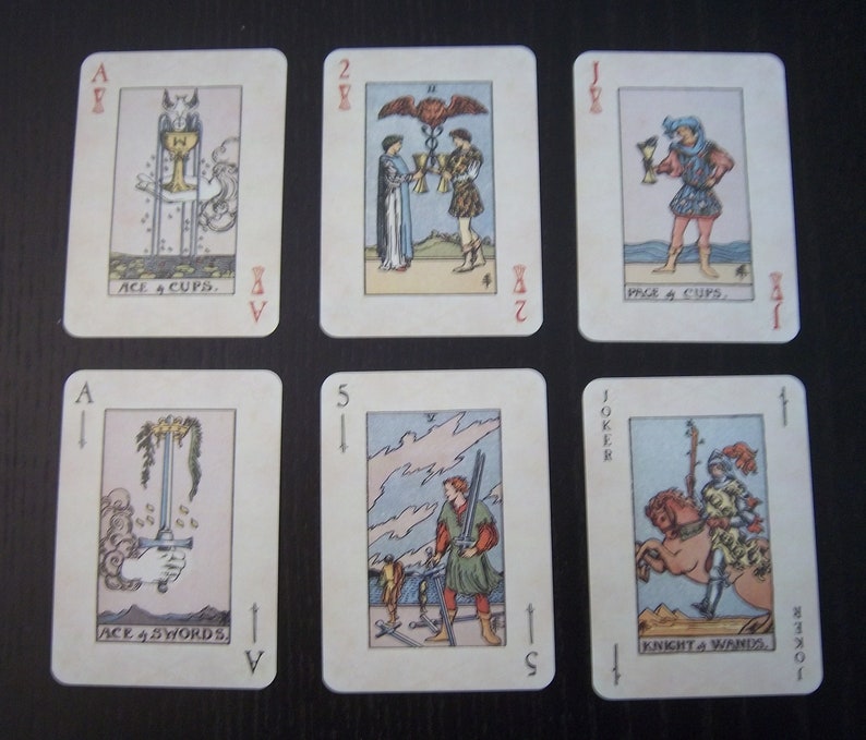 Rider-waite Playing Card Deck / Tarot Deck Mash-up Pamela | Etsy