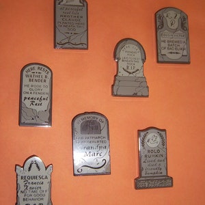 Haunted Mansion Graveyard Headstones Set / 7 Fantasy Pins - Etsy