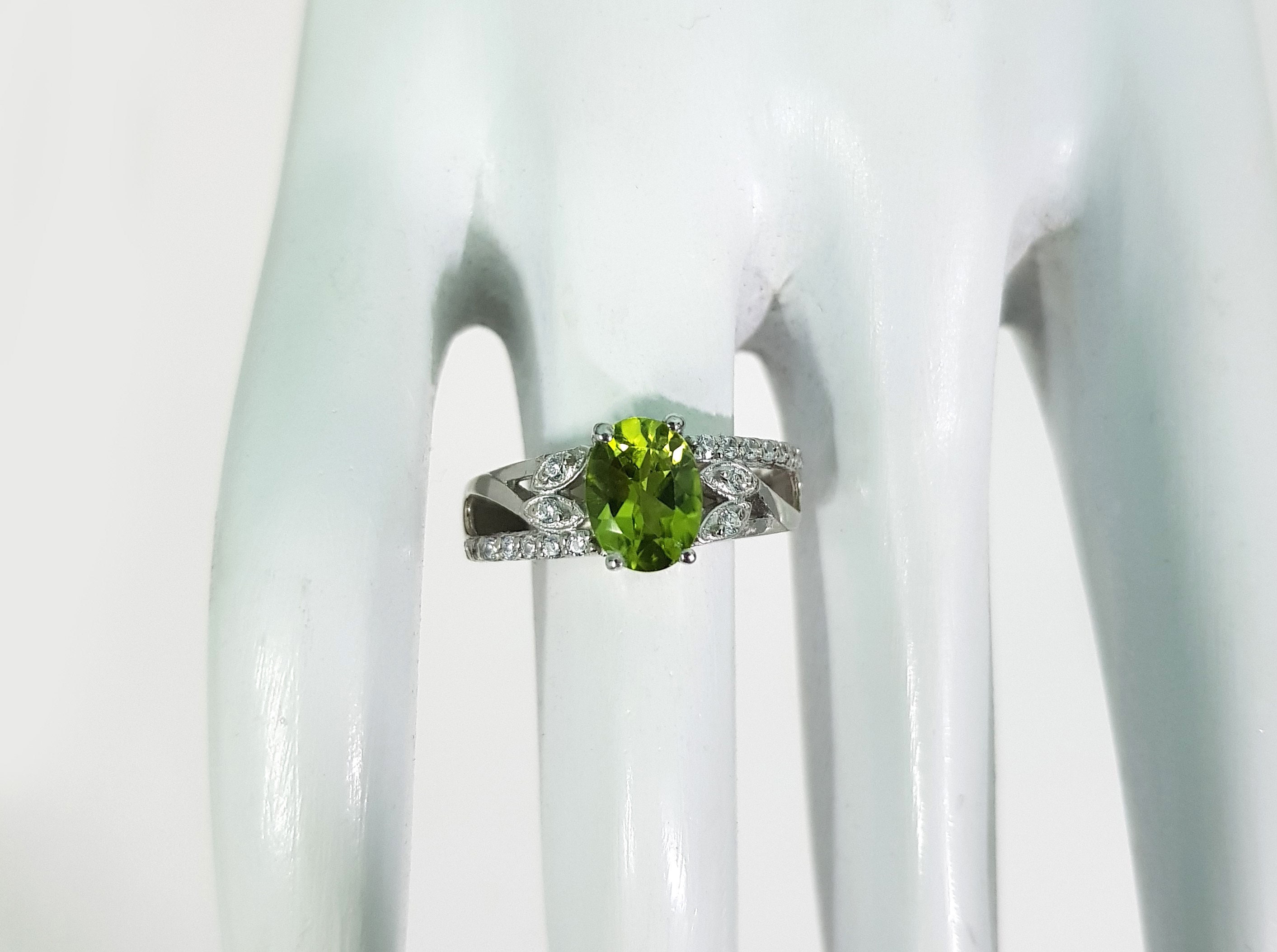 Peridot Ring in 925 Sterling Silver-oval Cut Ring-gift for - Etsy