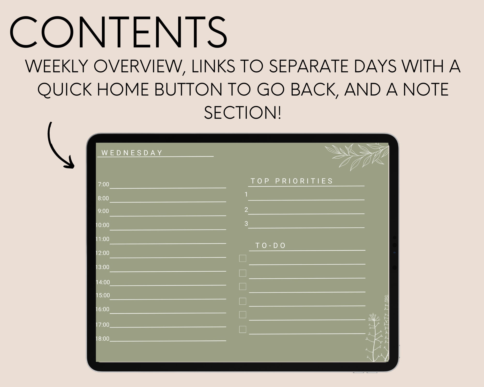 Weekly Digital Planner, Printable Weekly Planner, Digital Planner ...