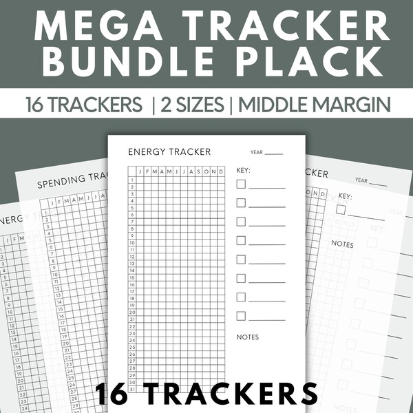 Habit Tracker Bundle, Habit Tracker Printable, Yearly Habit Tracker ...