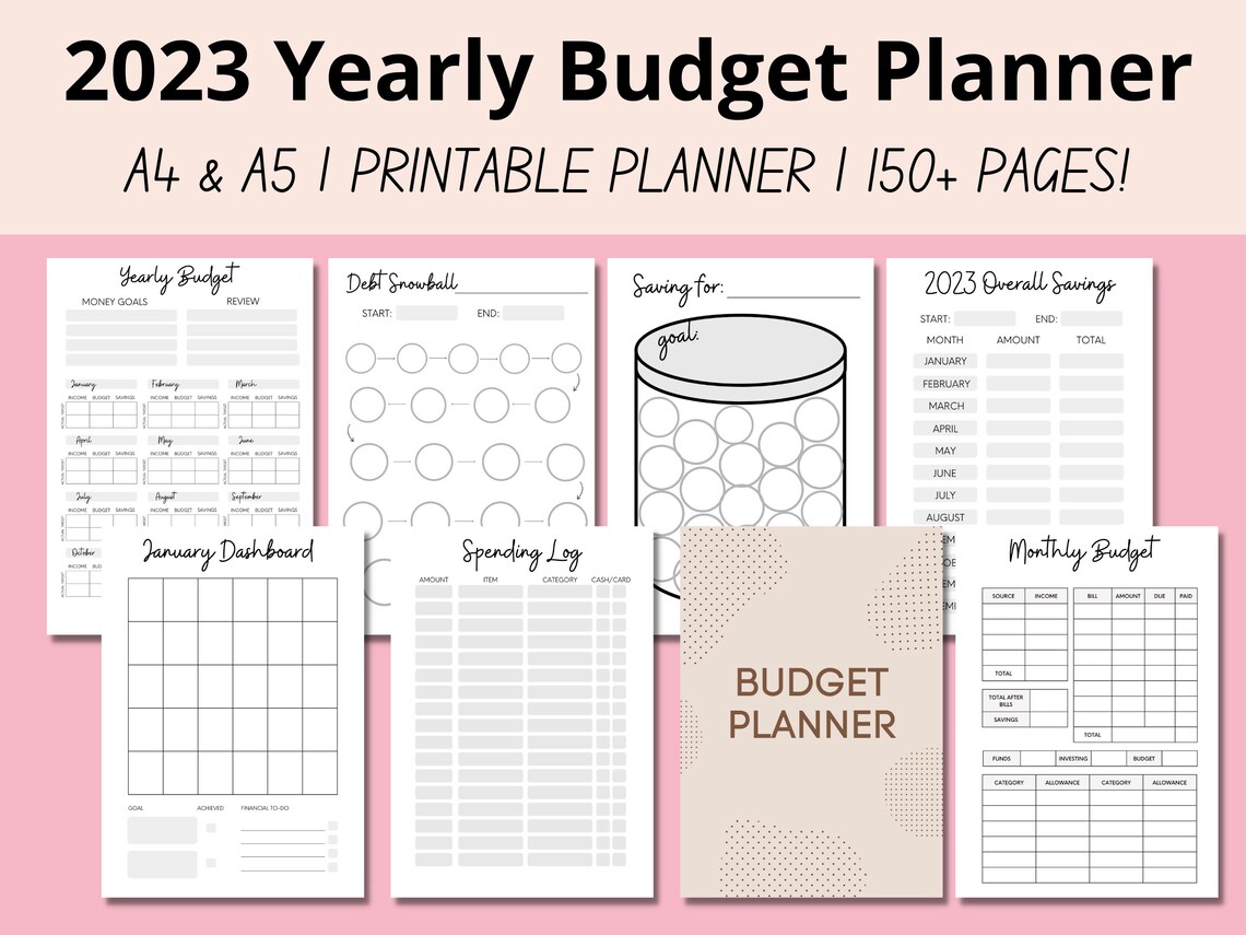 2023 Budget Planner Printable Printable Savings Planner - Etsy